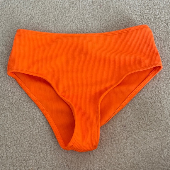 SHEIN | Swim | Bright Orange Swimsuit Bottems Hardly Worn High Wasted ...
